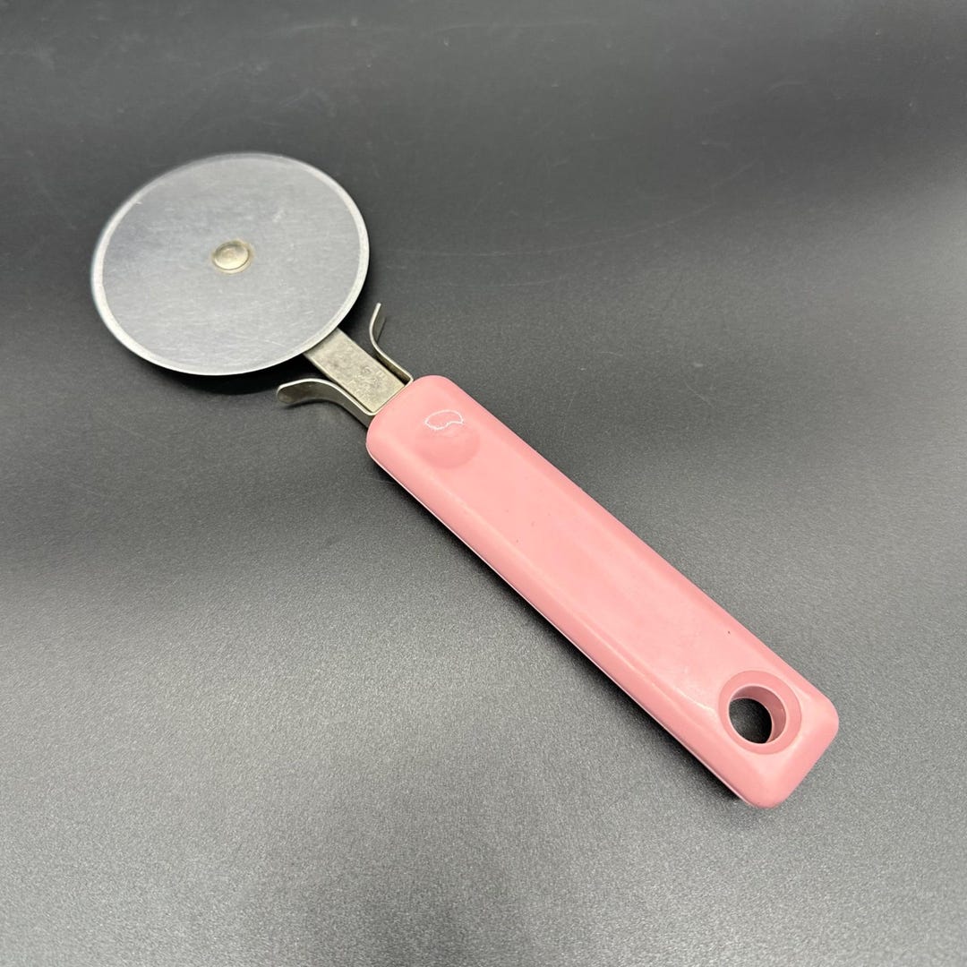 Vintage EKCO USA Pink Pizza Cutter Stainless Steel Plastic 1980s Retro ...