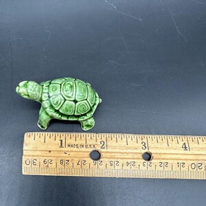 Vintage Turtle Figurines Green Ceramic Pair Retro Kitschy Reptiles ...