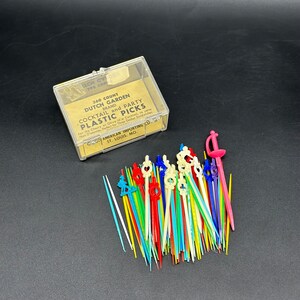 Vintage Hors Doeuvre Toothpicks Plastic Rainbow Cocktail Party Picks ...