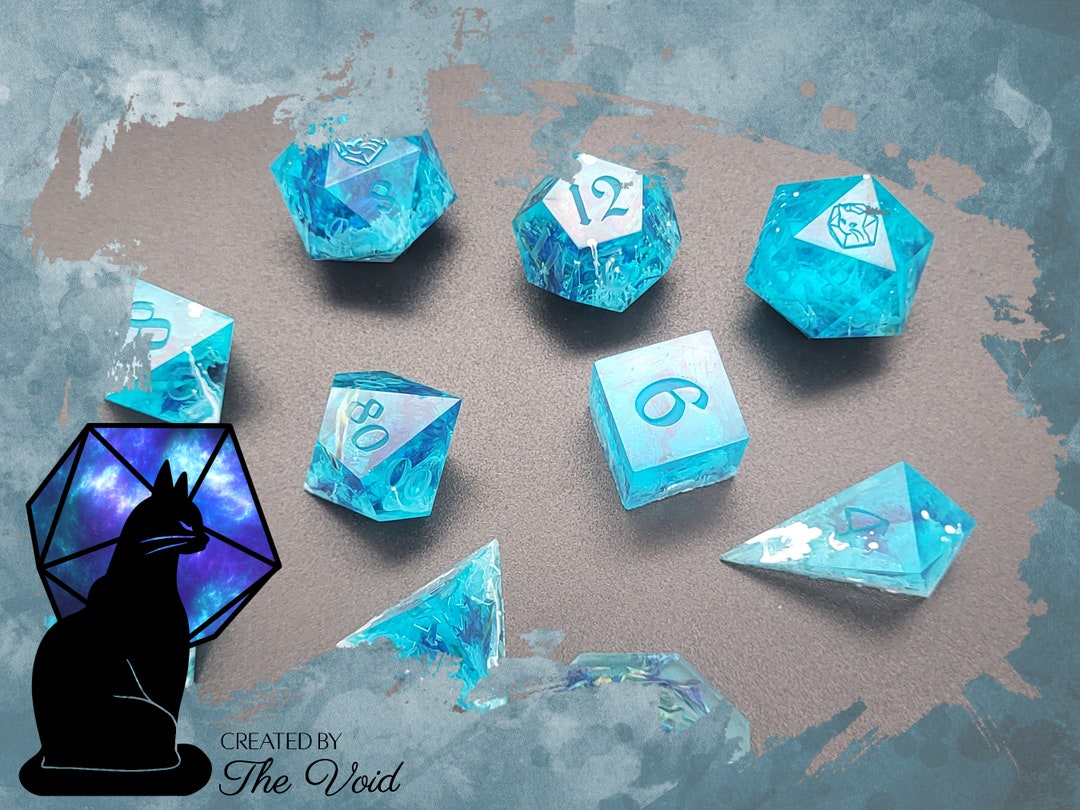 9 OR 10 Piece Polyhedral DND Dice Set | Poseidon's Offering | Greek ...