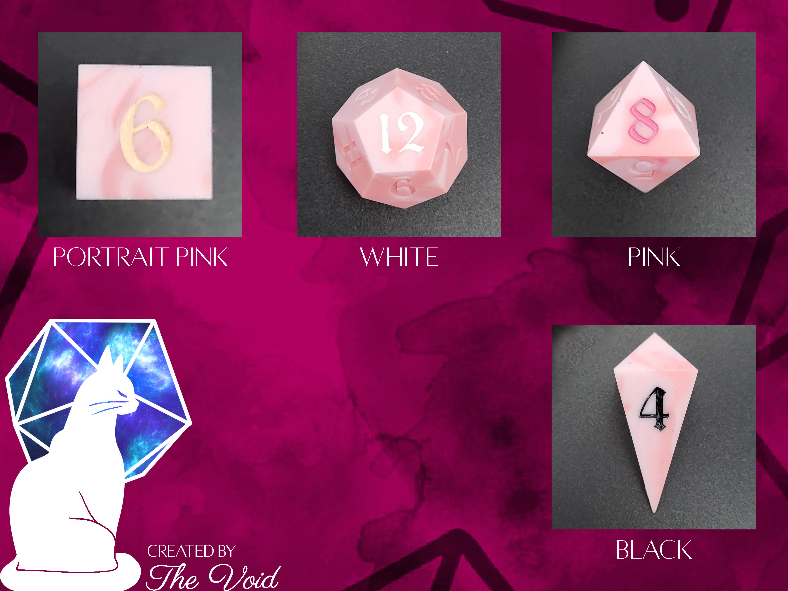 7 OR 8 Piece Polyhedral DND Dice Set Cotton Candy Candy - Etsy