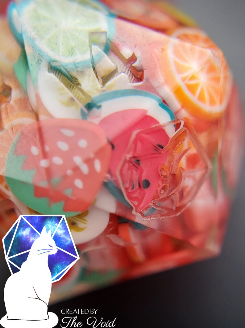 2 OR 4 Piece Polyhedral DND D20 Dice Set Fruit Salad Sweet - Etsy