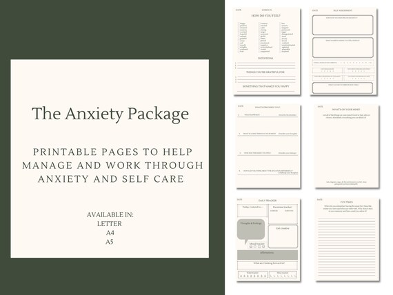 Anxiety Journal Printable Anxiety Journal Anxiety Journal | Etsy