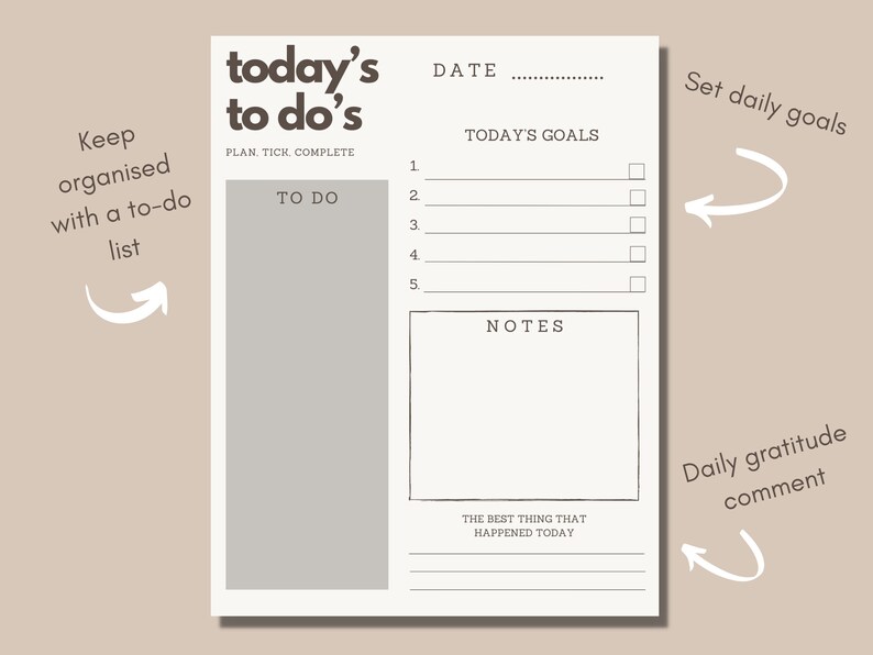 Printable to Do List Digital to Do List to Do List - Etsy