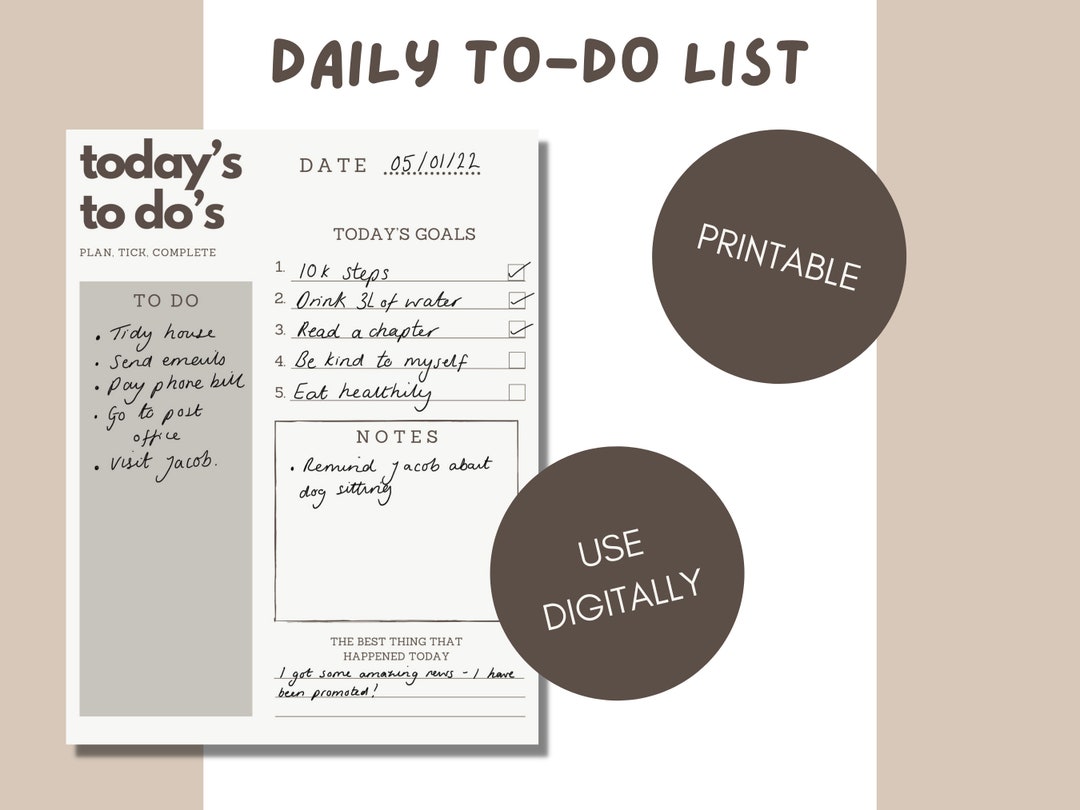 Printable to Do List | Digital to Do List | to Do List | Digital List ...