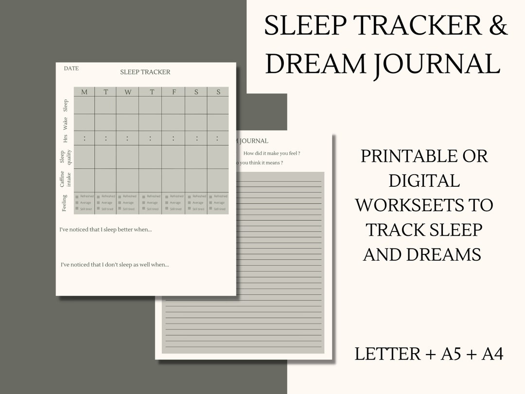 Sleep Tracker | Dream Journal | Printable Sleep Tracker | Digital Sleep ...