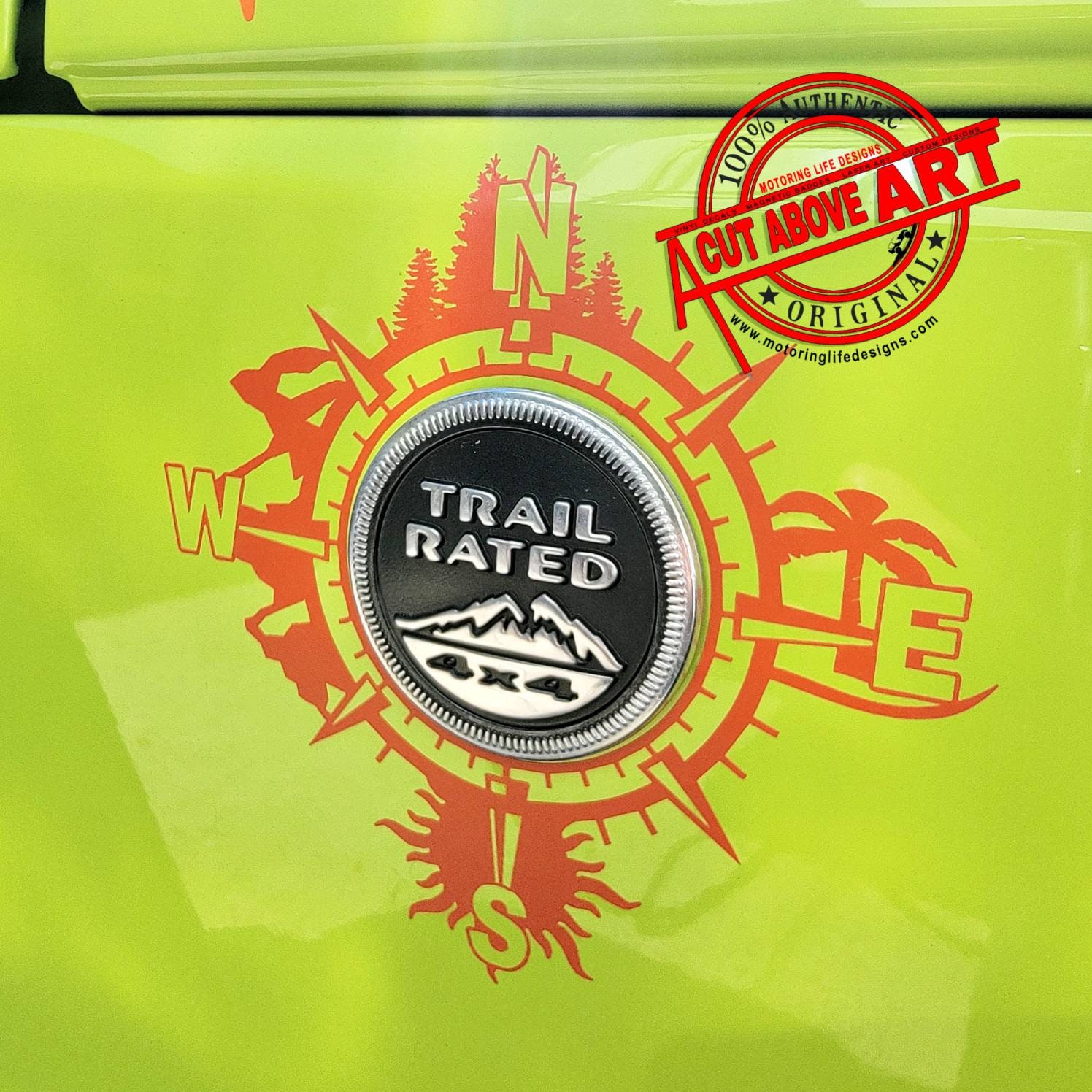 Compass Trail Badge Decal | Etsy