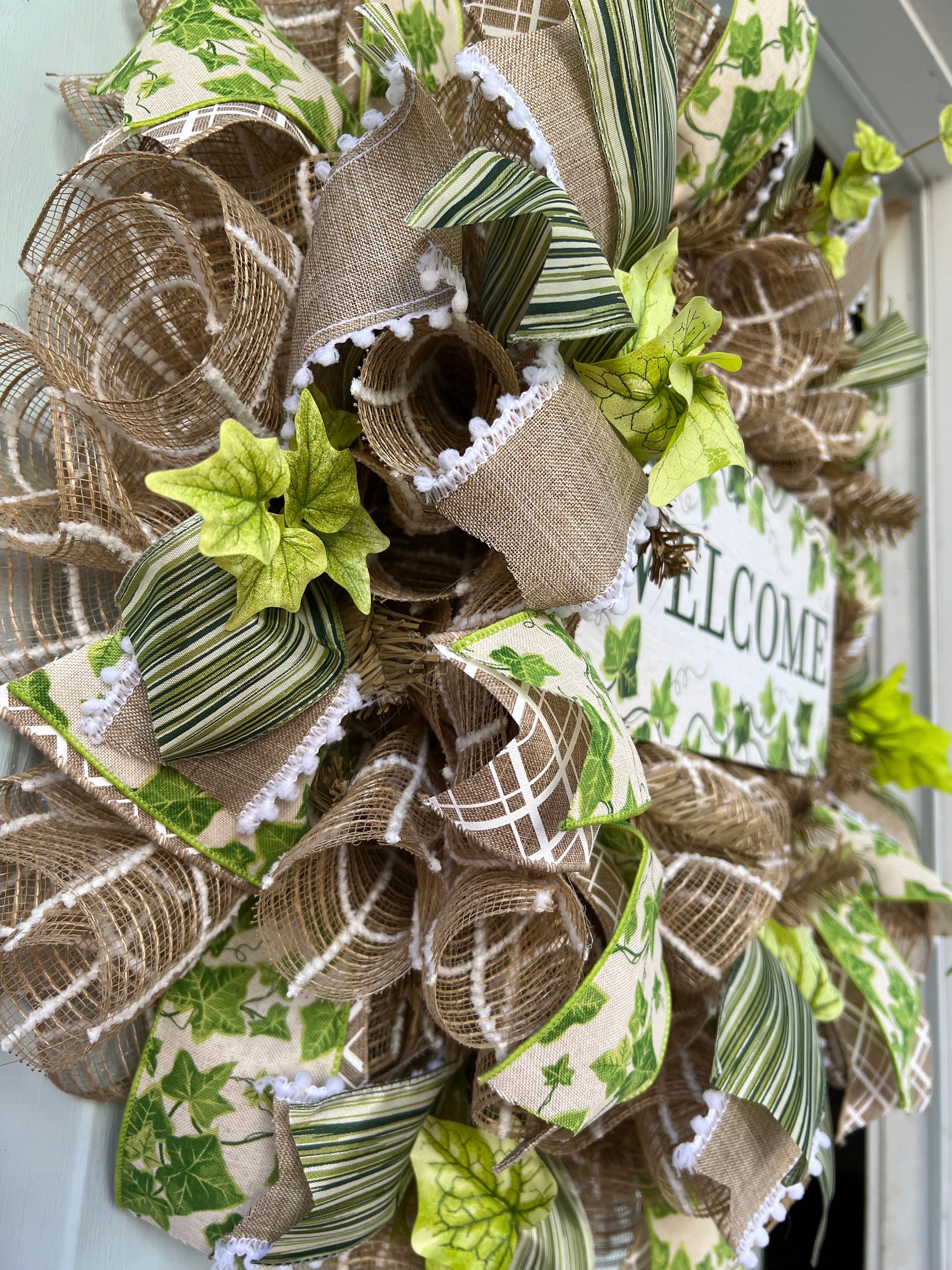 Every Day Farmhouse Ivy Deco Mesh Wreath - Etsy