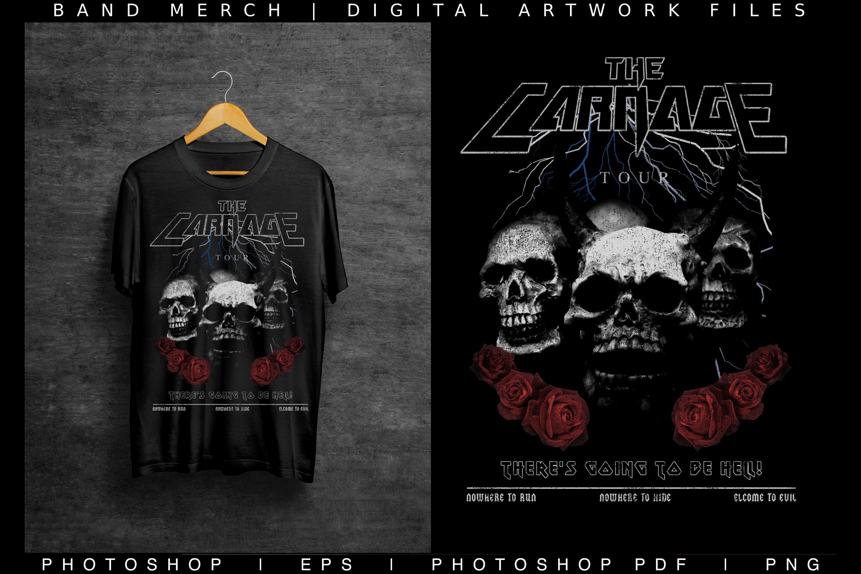 Carnage Tshirt Band Merch Hi Res Design | PSD EPS PNG Pdf - Etsy