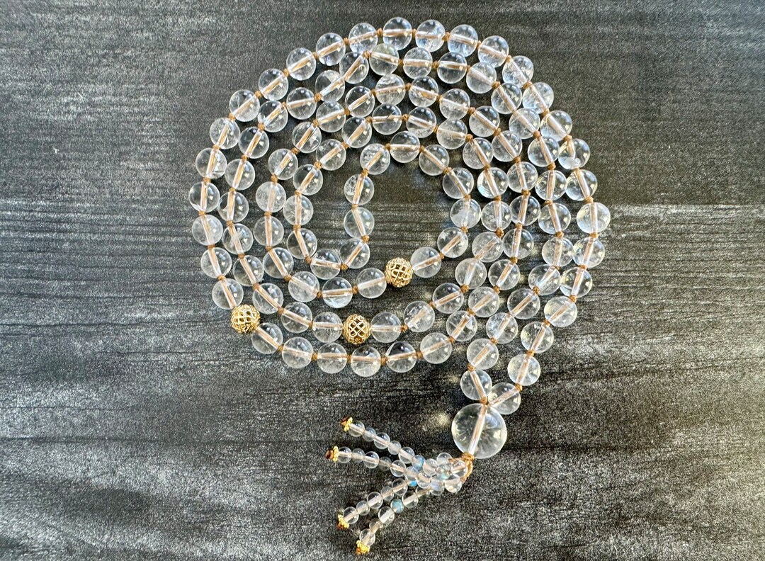 The Light Bringer Mala - 108 Crystal Quartz Beads - Etsy