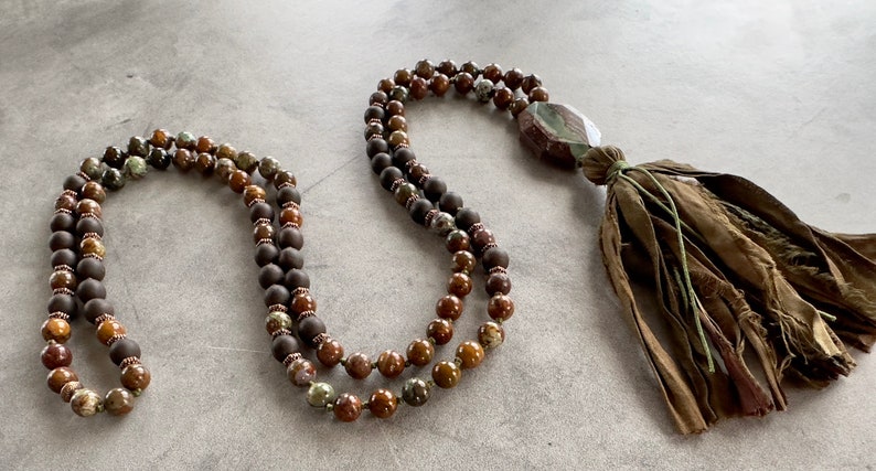 The Mala of Positive Thinking Golden Turquoise and Ebony Sandalwood - Etsy