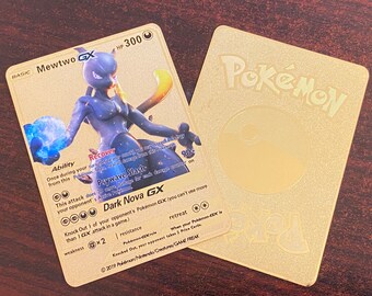 Mewtwo Gold Card | Etsy
