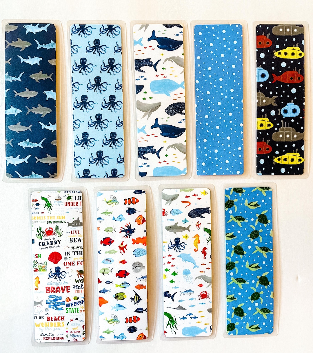 Under the Sea Bookmark, Octopus, Turtle, Sharks, Bookmarks for Kids ...