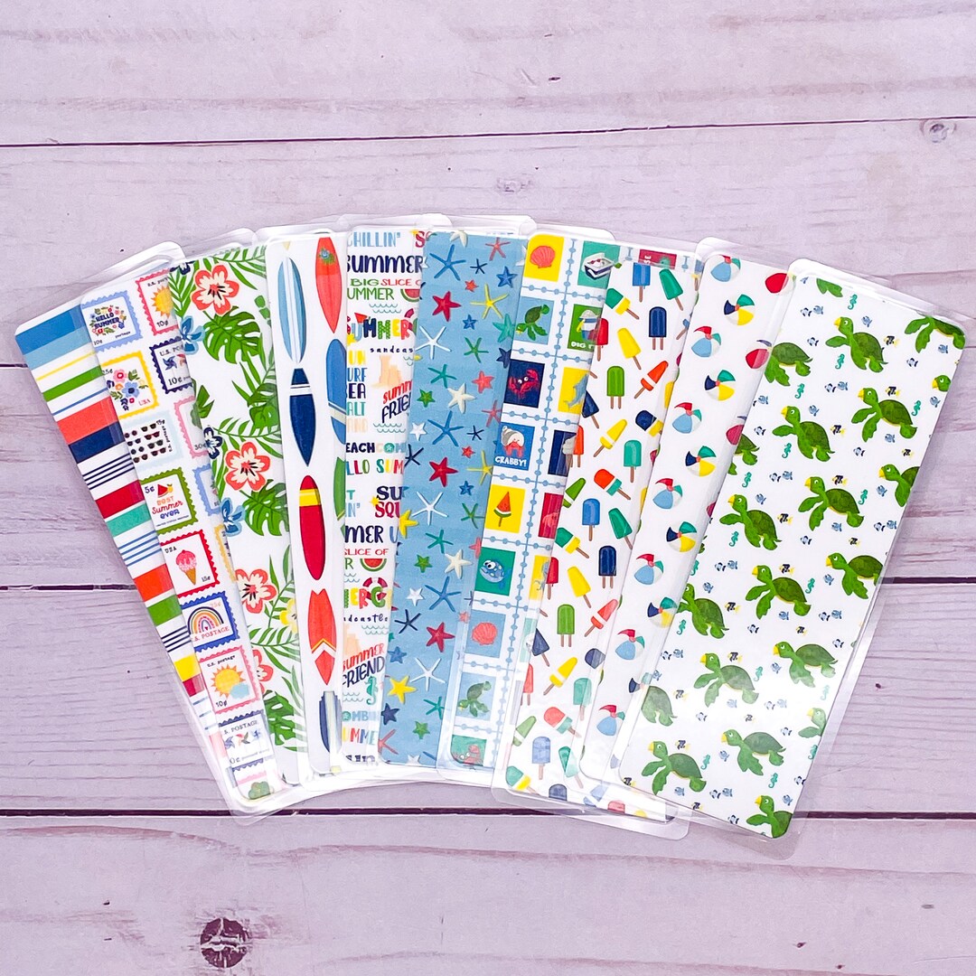 Summer Surfing Beach Bookmark - Primary Colors - for Kids - Handmade ...