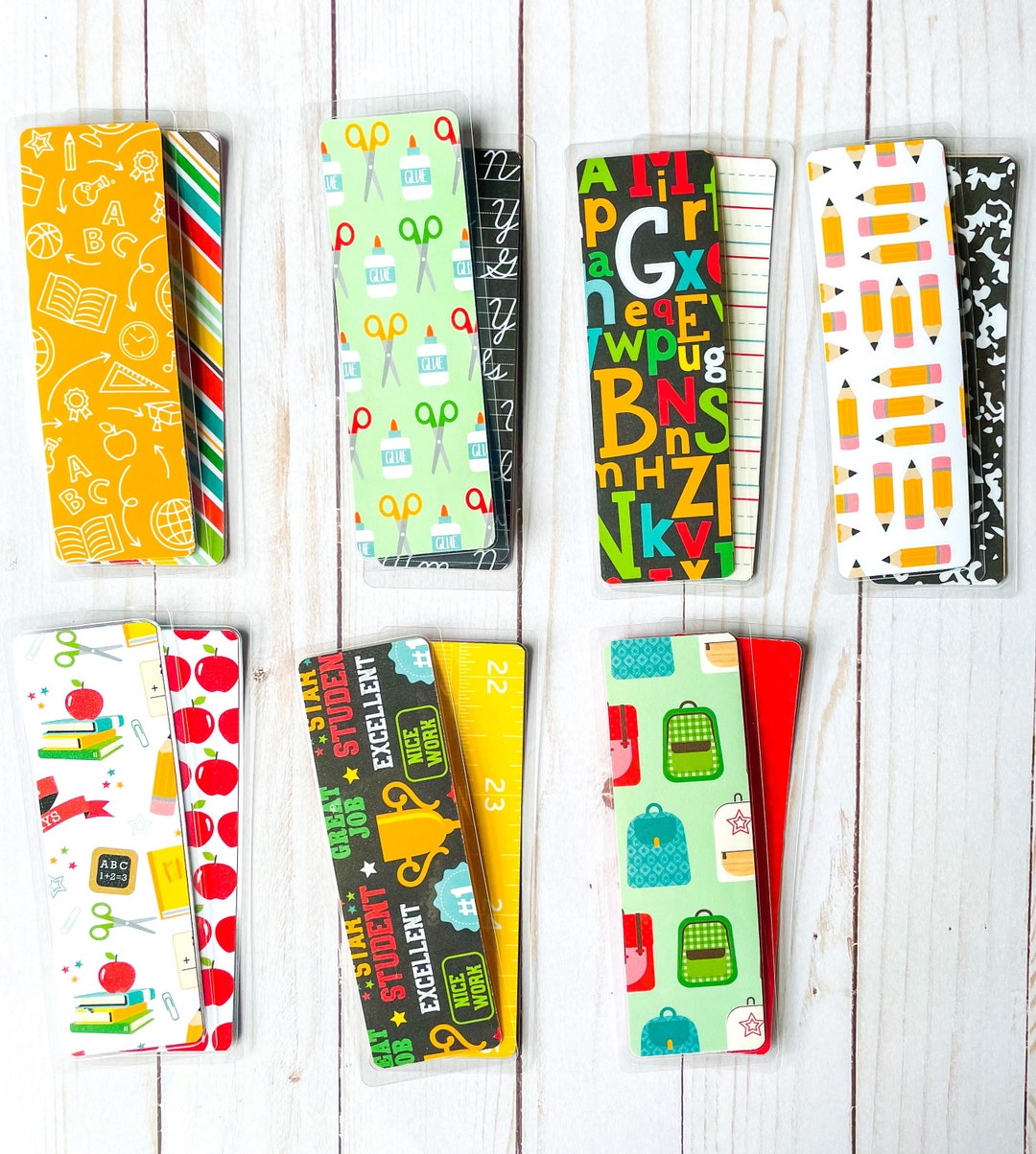Back to School Double Sided Laminated Bookmarks - Etsy