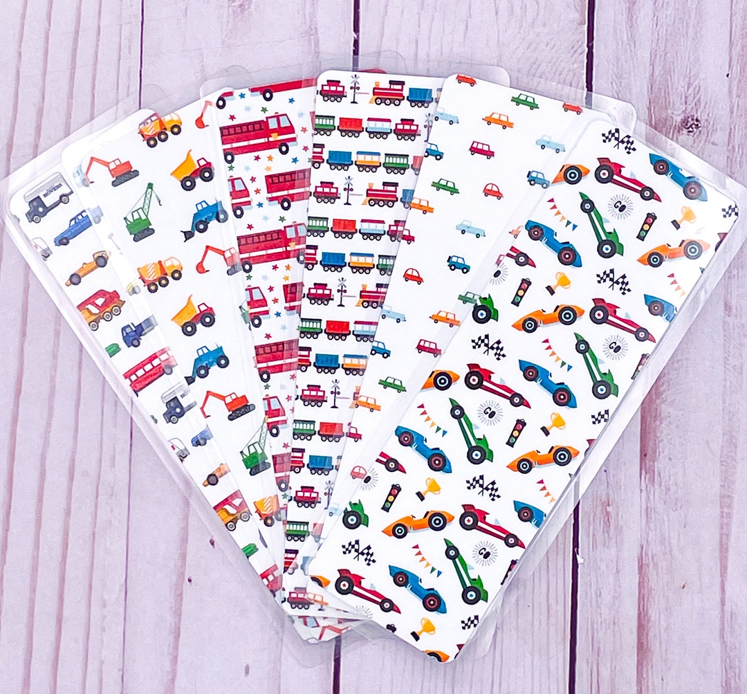 Vehicle Bookmarks, Train Bookmark, Racecar Bookmark, Firetruck Bookmark ...