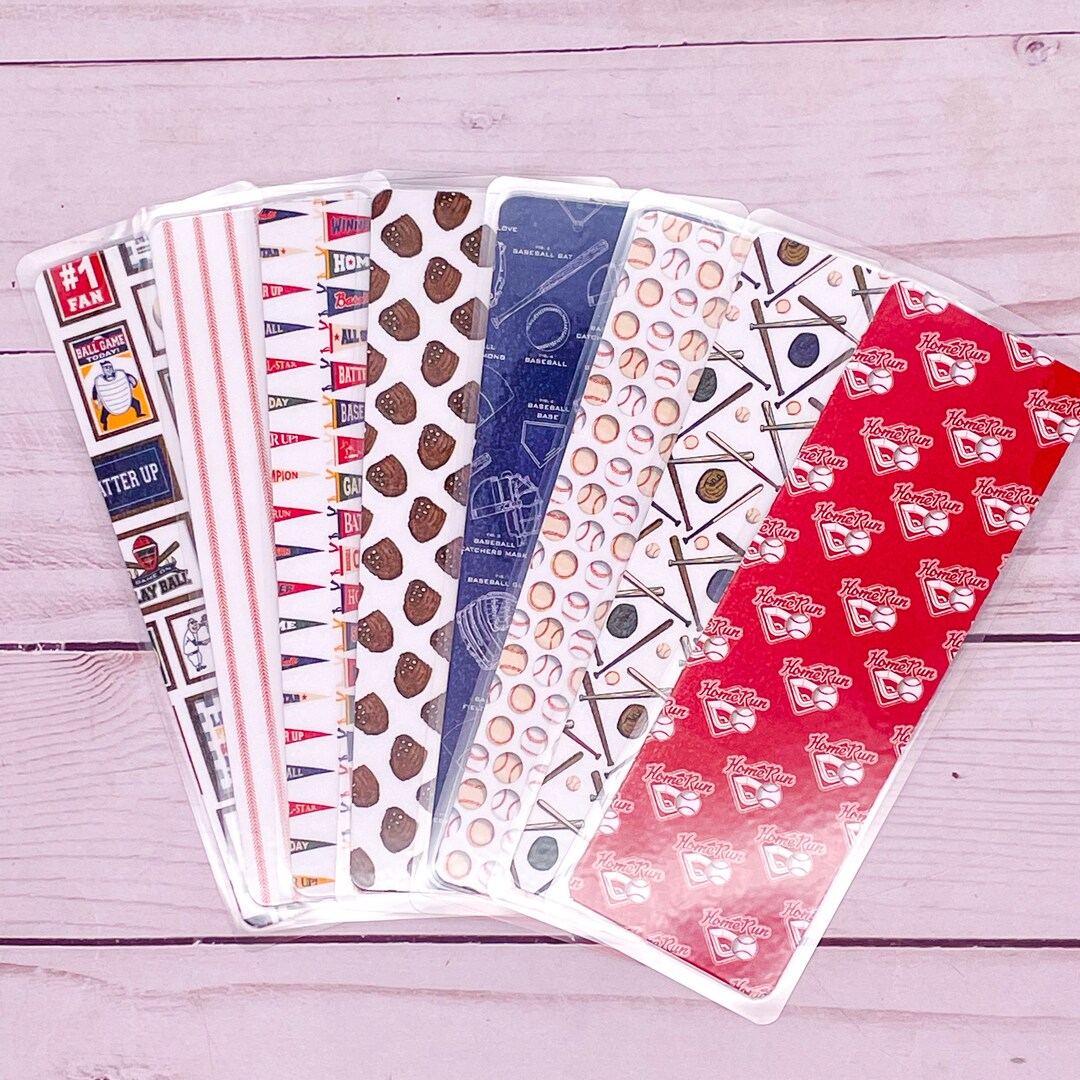 Baseball Bookmark, Baseball Gifts, Bookmarks for Boys - Double Sided ...