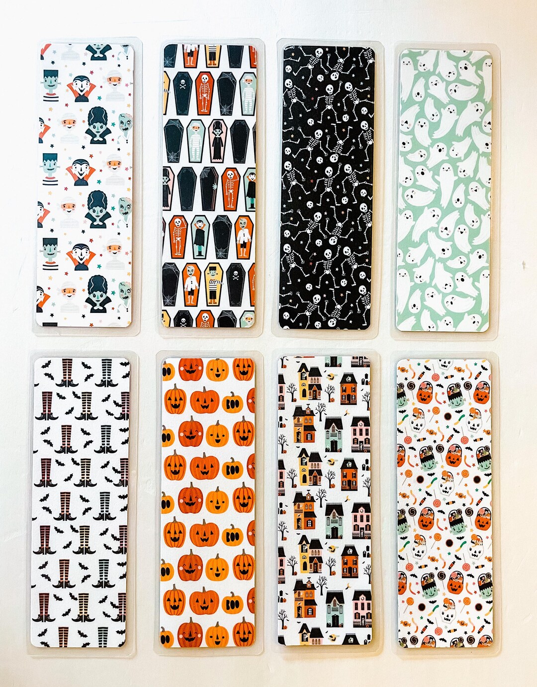 Halloween Bookmarks, Vampire, Ghost, Witch, Pumpkin Double Sided ...