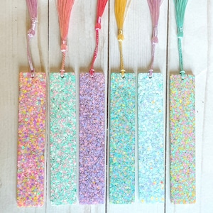 Pastel Glitter Bookmarks, Spring, Girly Gifts, Easter, Pretty Gift for ...