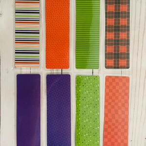 Laminated Halloween Bookmarks: Spooky Ghost, Cat, Skeletons - Etsy