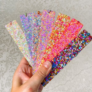 Neon Glitter Resin Bookmark: Handmade 80s, Summer Vibes, Sparkly - Etsy
