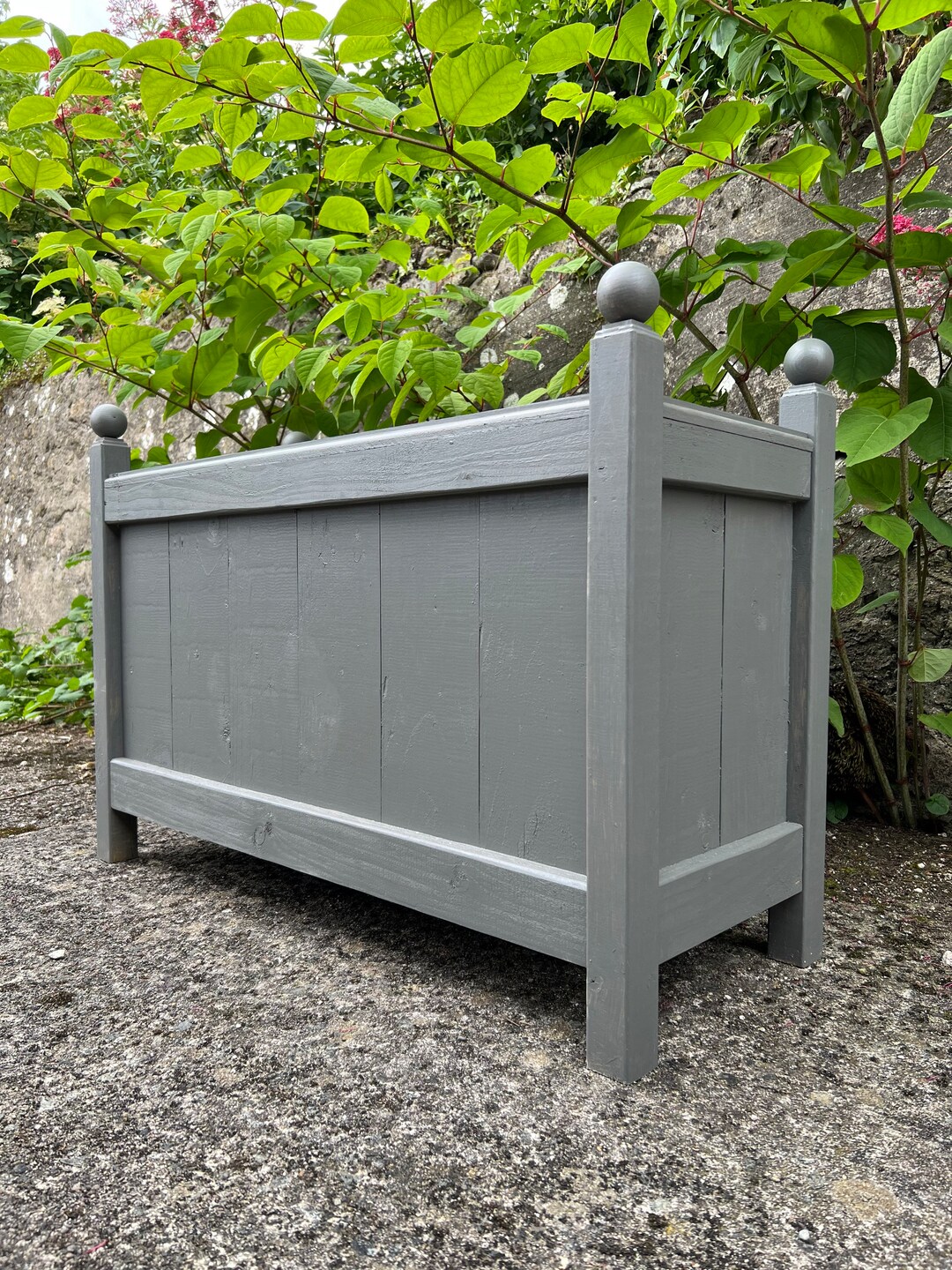 Handmade Wooden Versailles Planter: Painted Outdoor Trough Pot - Etsy