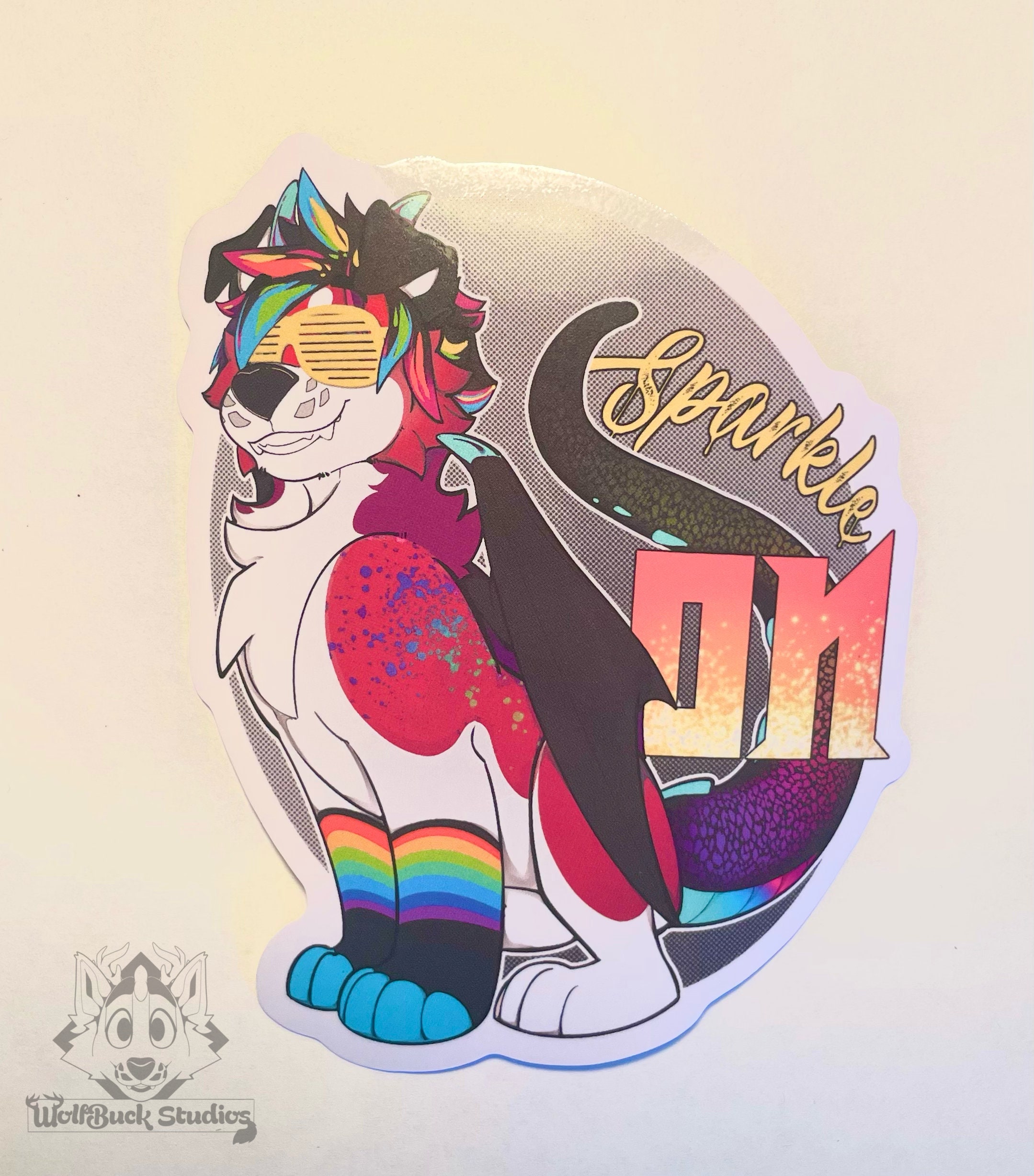 Sparkle Dog Large Vinyl Sticker - Etsy