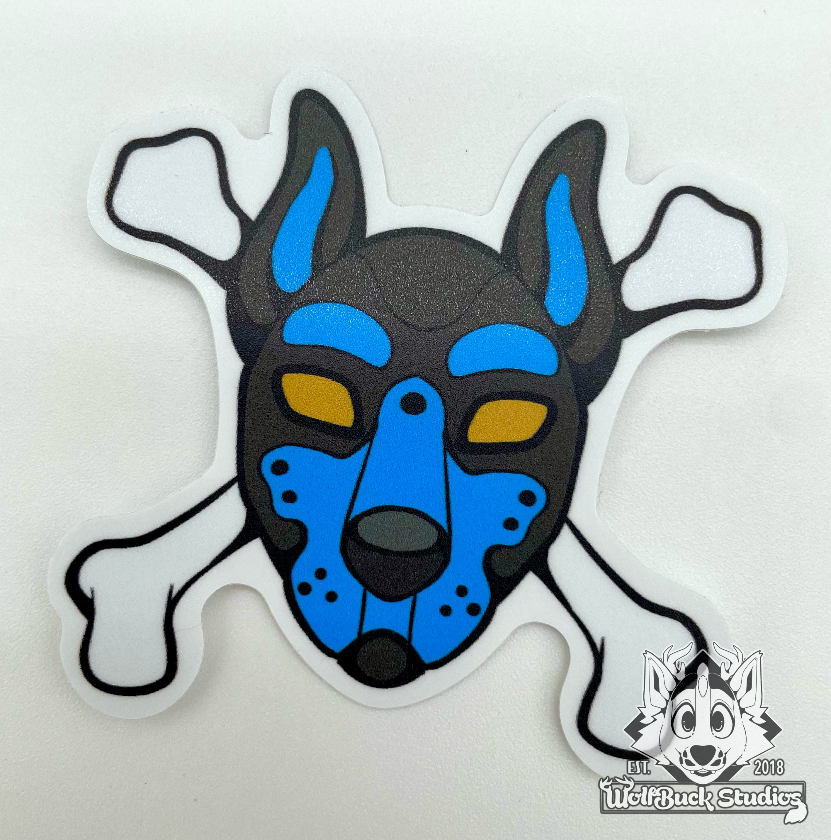 Pup Mask Vinyl Sticker - Etsy