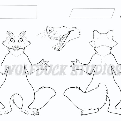 Ampwave Furry Art Base Ref Sheet - Etsy