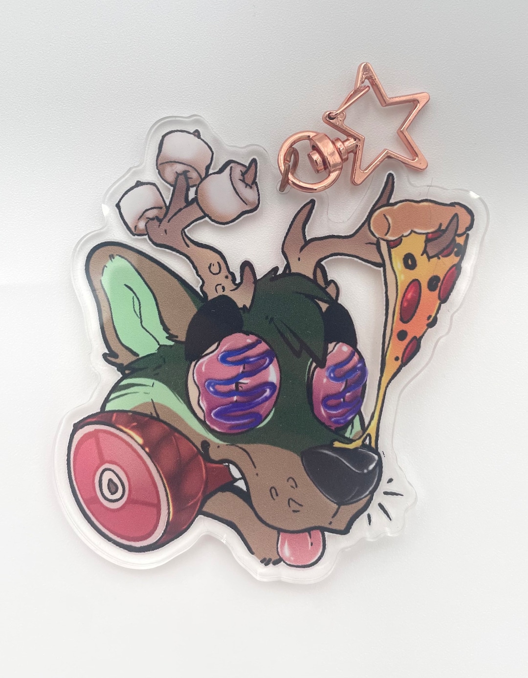 Large Foodie Keychain - Etsy