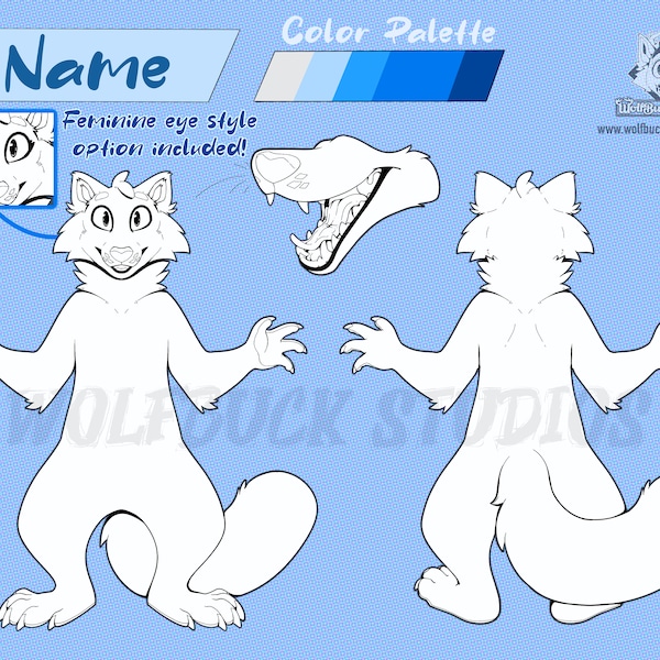 Furry Ref Sheet Base - Etsy