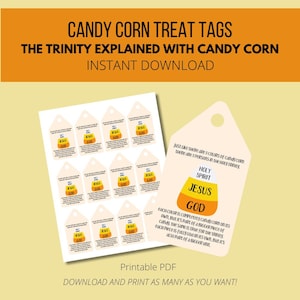 Candy Corn Treat Tags Printable, Trinity Explained Using Candy Corn ...