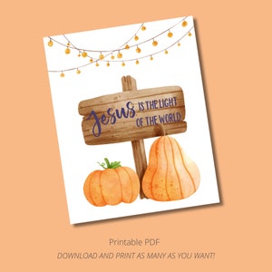 Set of 4 Printable Christian Halloween Signs Perfect for Sunday School ...