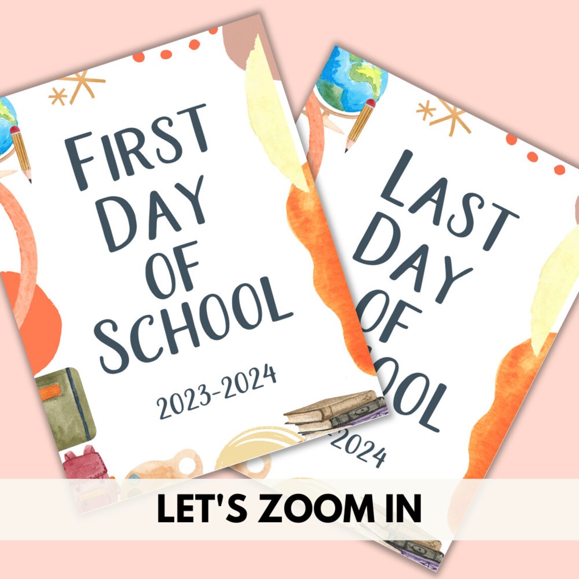 First and Last Day of School Printable, First and Last Day of School ...