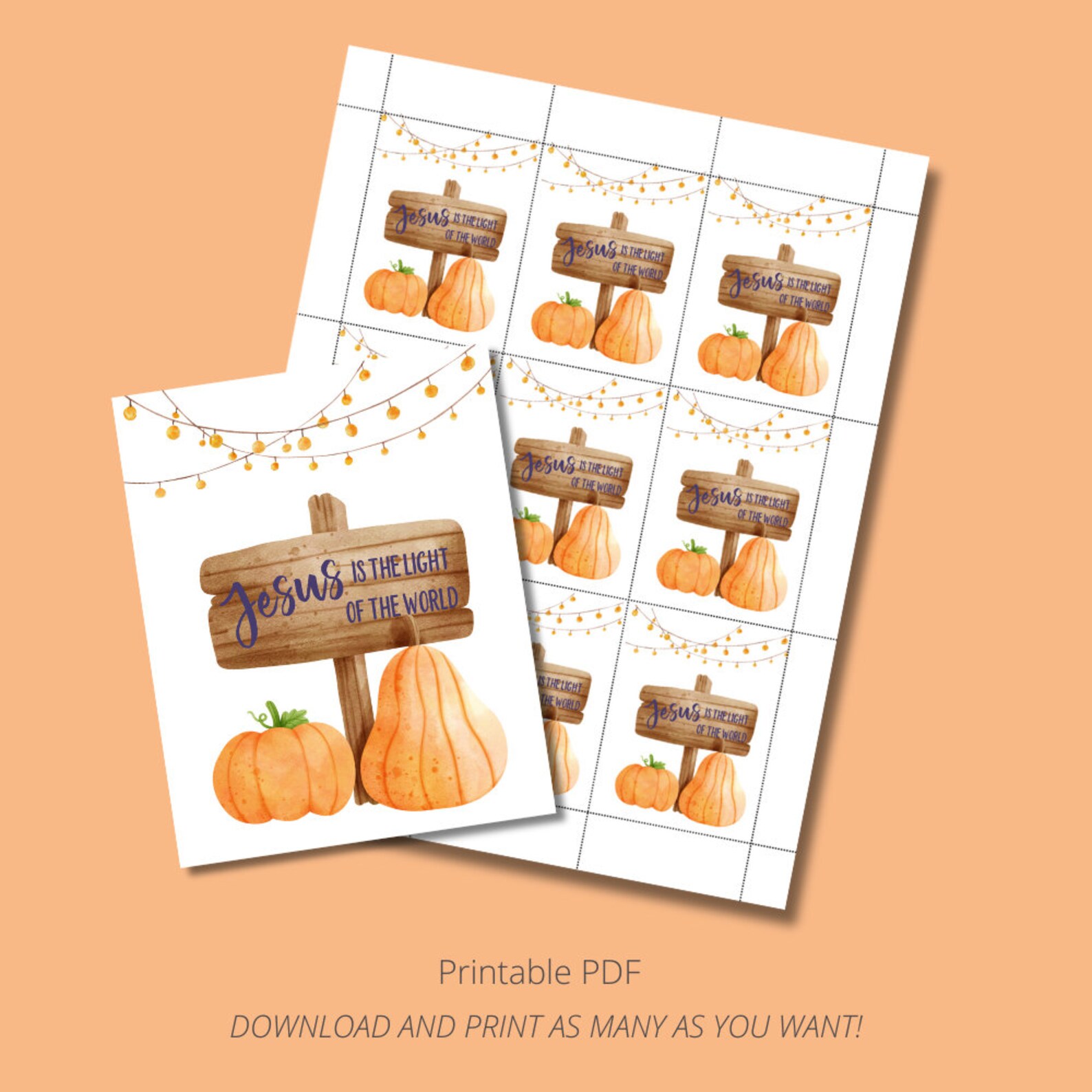 Set of 4 Christian Halloween Gift Tags, Treat Tags for Trunk or Treat ...