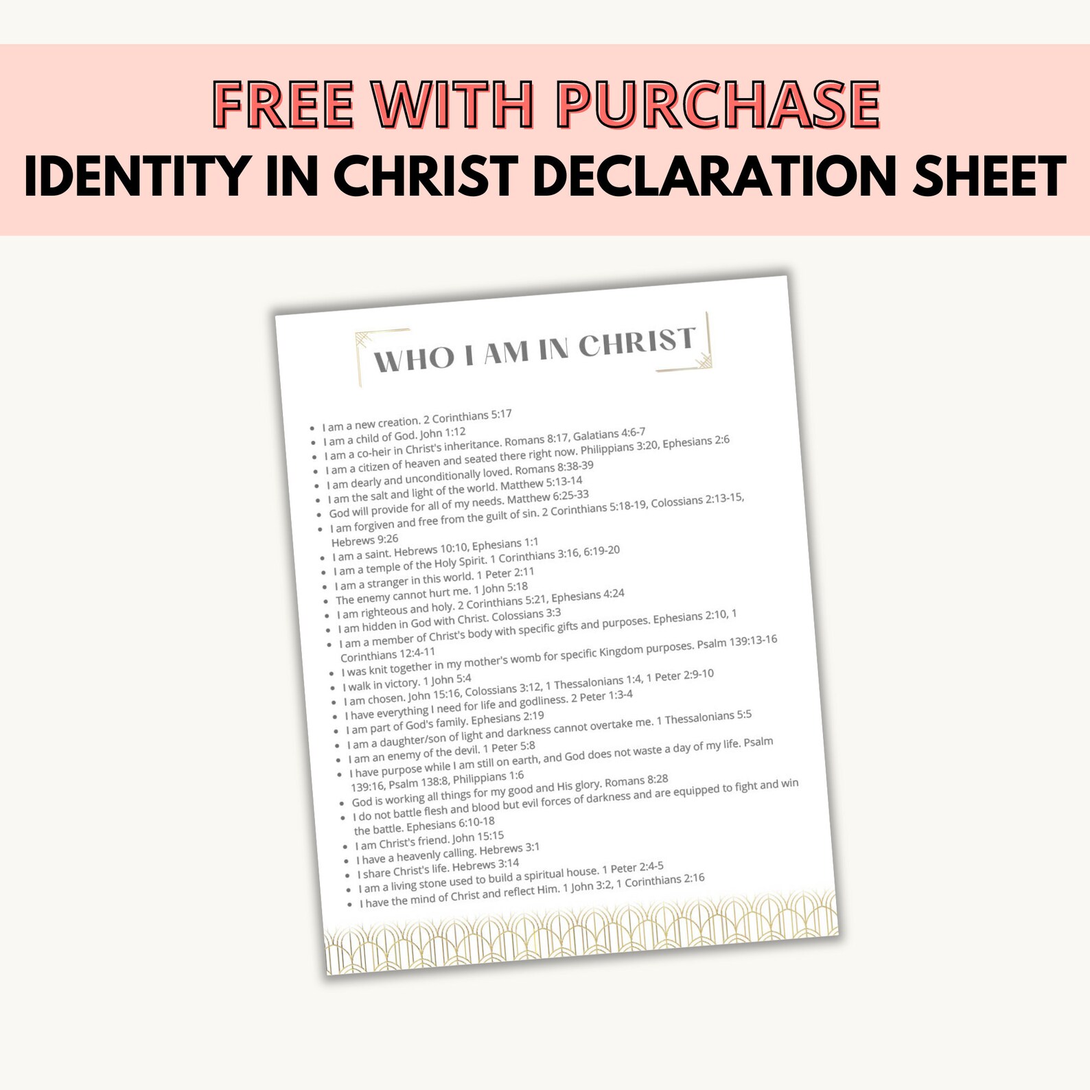 Identity in Christ Scripture Coloring Book, Instant Download Adult ...