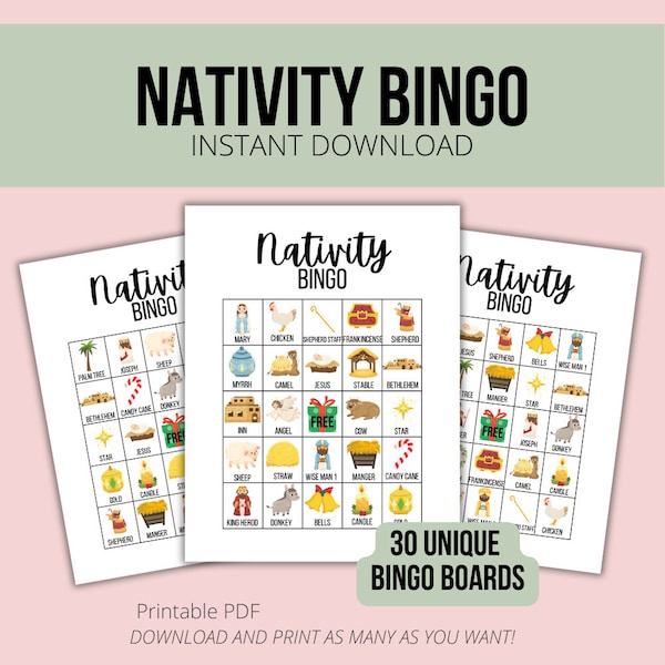 Nativity Bingo - Etsy