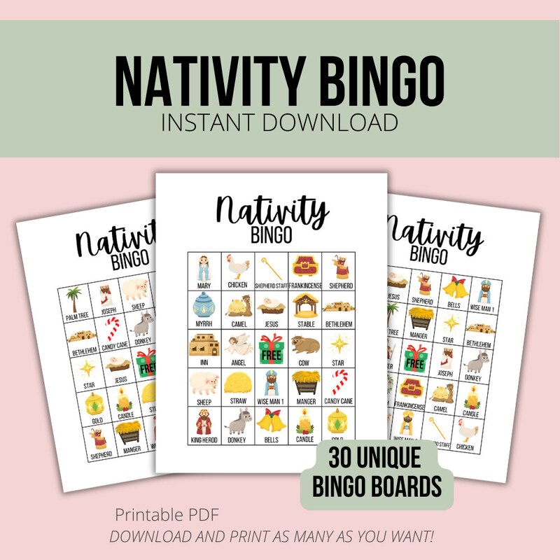 Nativity Bingo - Etsy