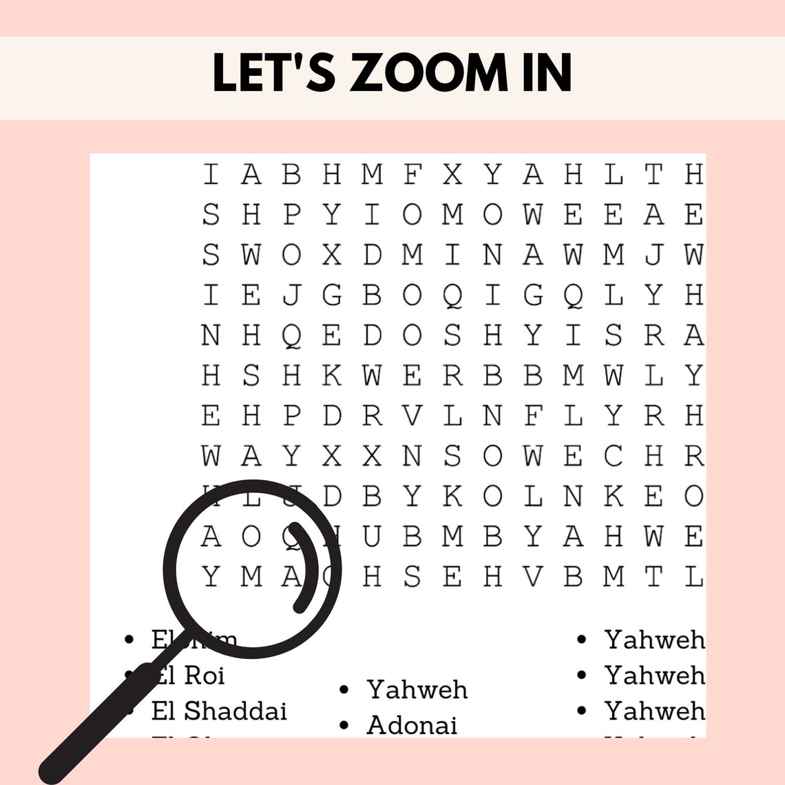 Names of God Games Bundle, Bible Study Resource for Kids and Adults ...