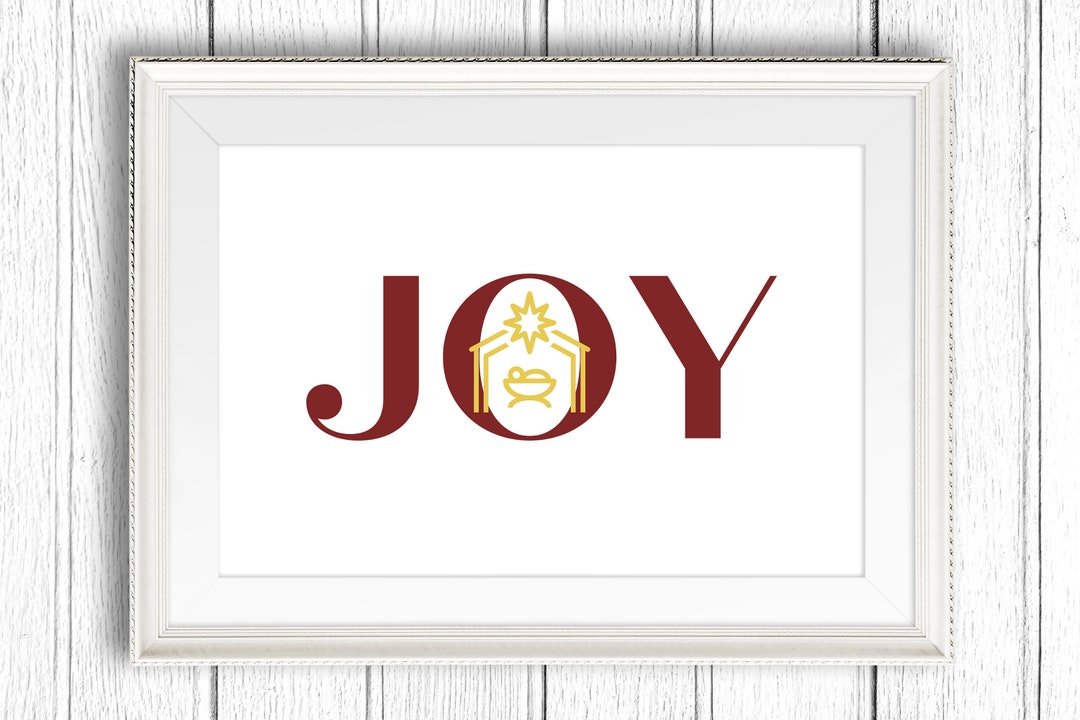 Joy Nativity Printable Joy Nativity Sign Joy Nativity Print - Etsy