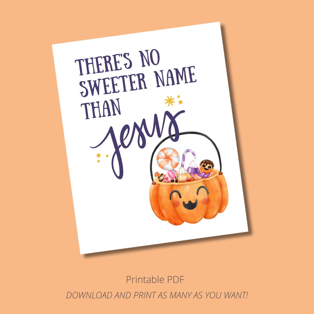 Set of 4 Printable Christian Halloween Signs Perfect for Sunday School ...