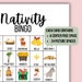 Printable Nativity Bingo Board for Kids and Teens for Sunday School ...