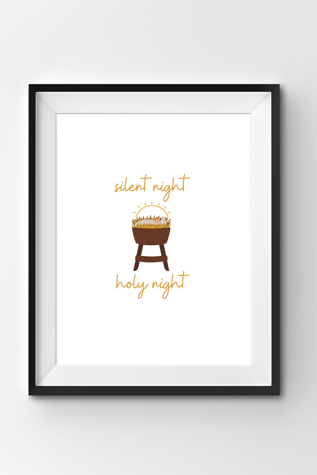Silent Night Printable, Silent Night Sign, Silent Night Print ...