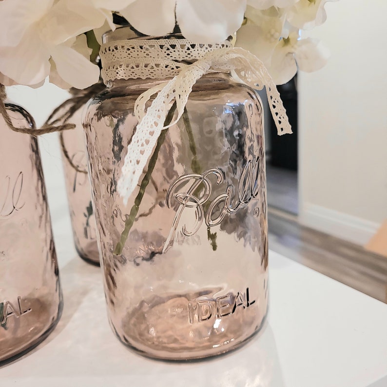 Vintage Pink Ball Mason Jar, Limited Edition Mason Jar, Ball 1 Liter ...