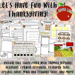 Thanksgiving Activity Pack, Thanksgiving Themed Activities, Fall Unit ...