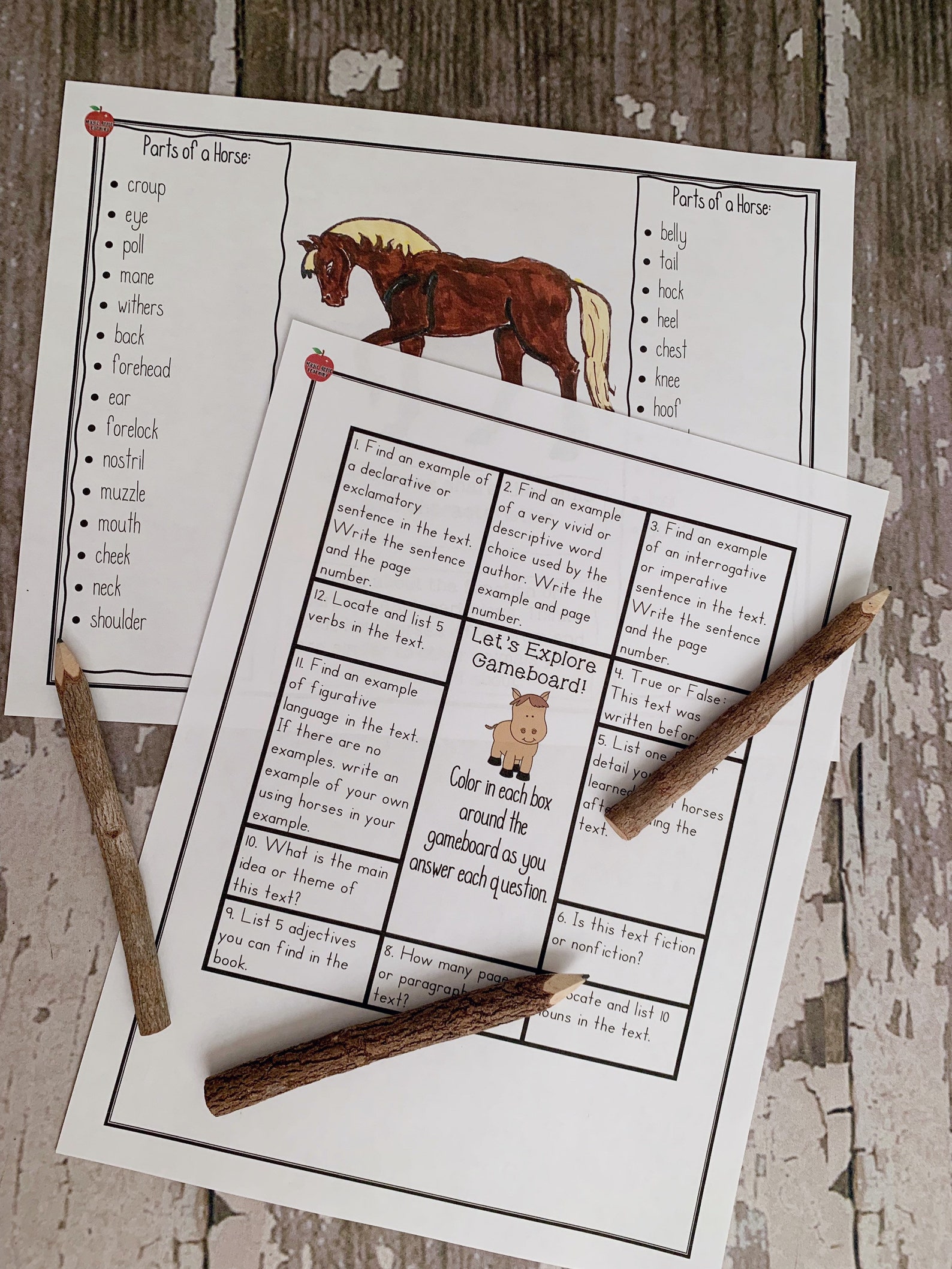 Learning About Horses Horse Activities Farm Animals Animal - Etsy