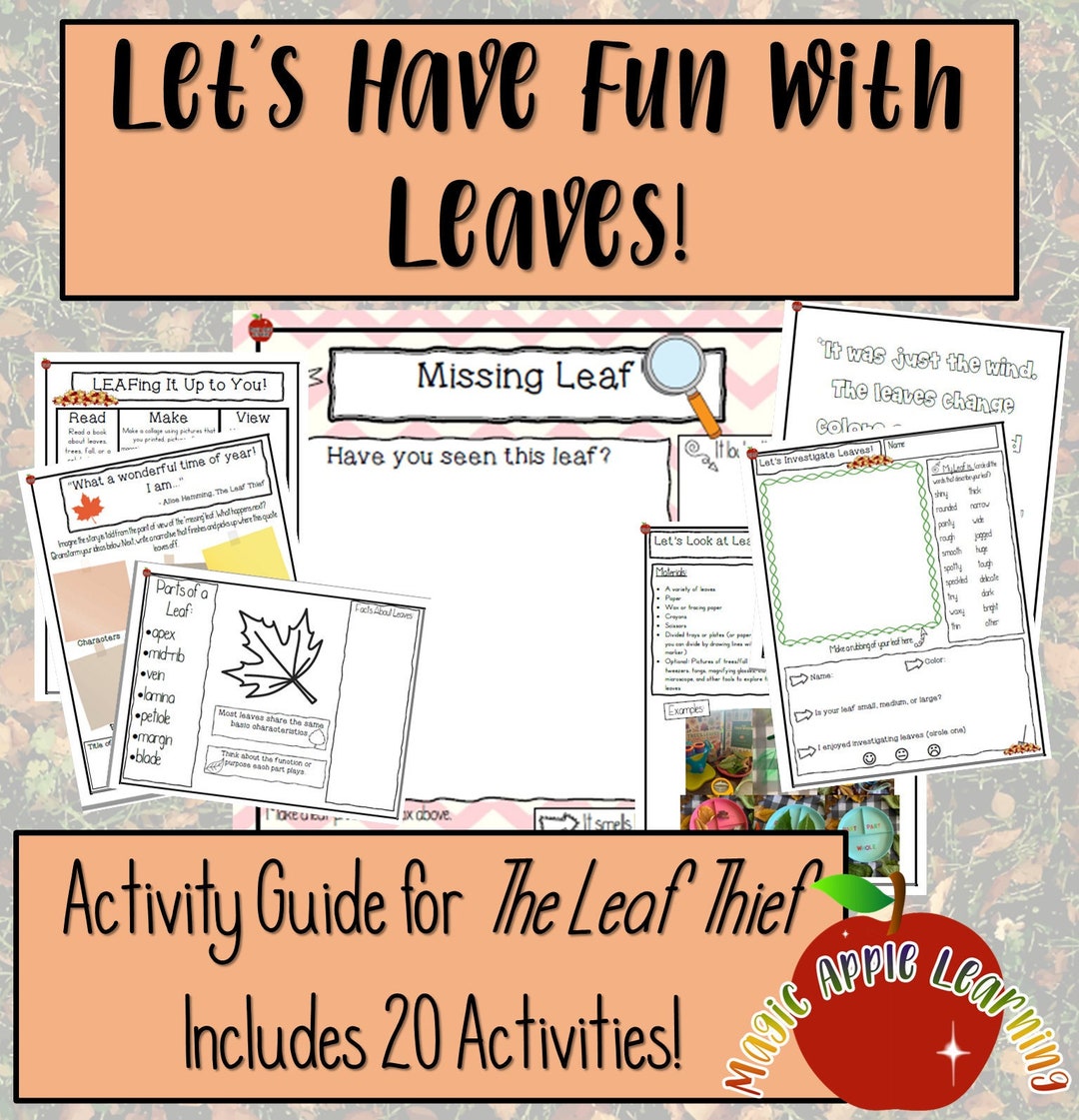 The Leaf Thief Book Companion, Fall Picture Book Study, Activities for ...