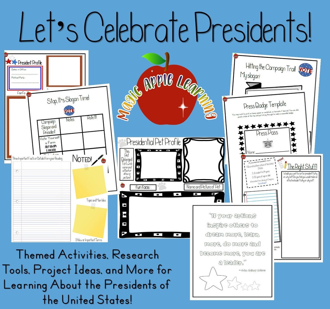 Study the Presidents of the United States, President's Day, Elections ...