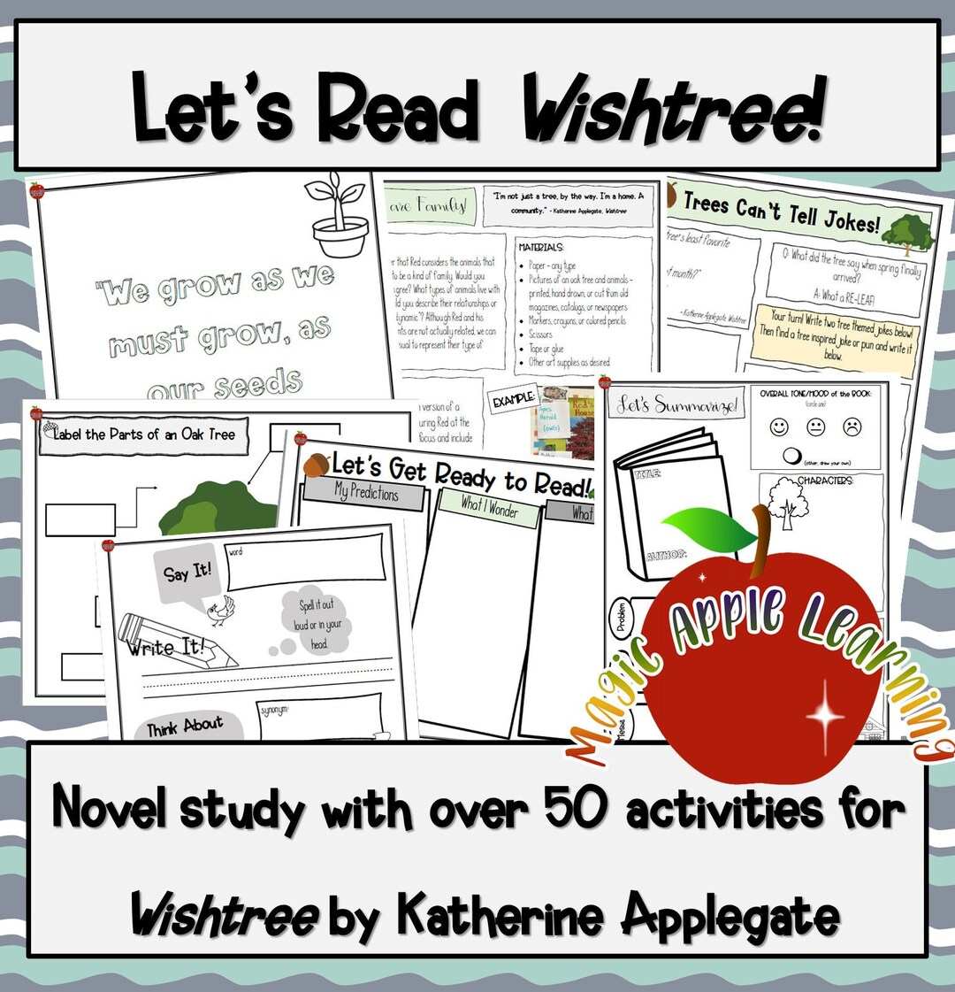 Wishtree by Katherine Applegate Novel Study, Wishtree Book Study, Unit ...