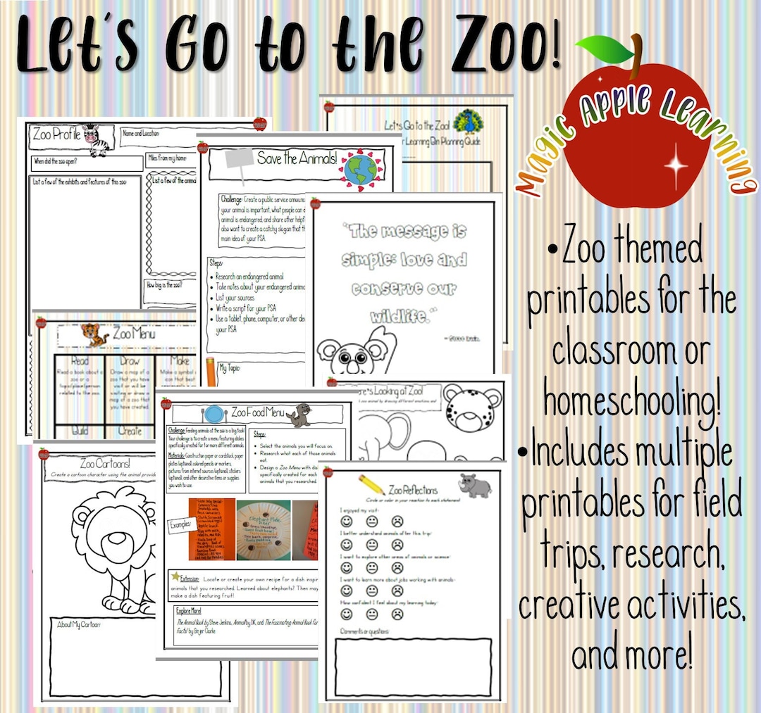 Zoo Unit Study, Animal Themed Activities, Zoo Field Trip Activities ...